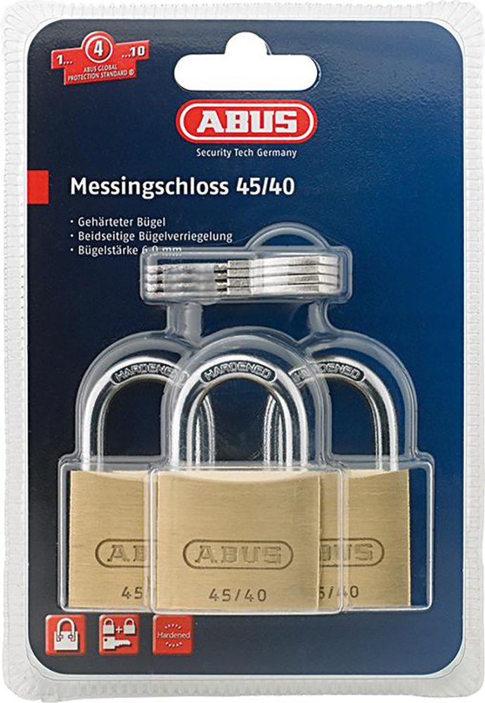 ABUS Vorhangschloss Triples SB Messing Zylinder | WerkzeugHERO.de | Schluss mit Ausreden