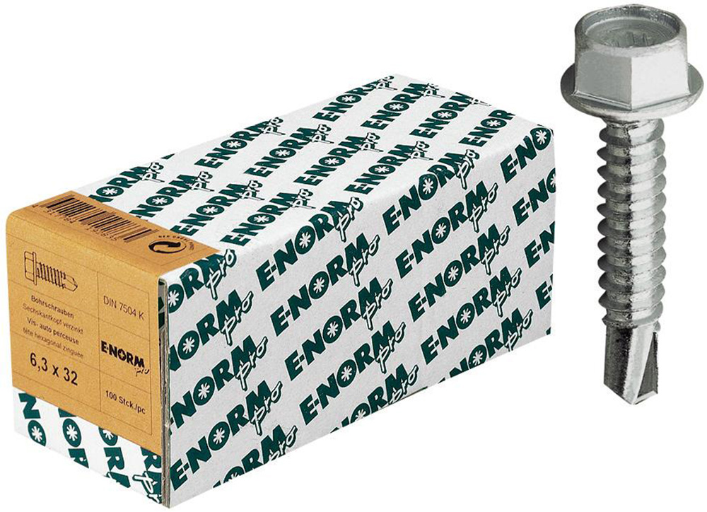 E-NORMpro DIN 7504 Bohrschraube Schraube ST galZn K 3,5x25 HP (Inh. 100 ... E-NORMpro DIN 7504 Bohrschraube Schraube ST galZn K 3,5x25 HP (Inh. 100 ...